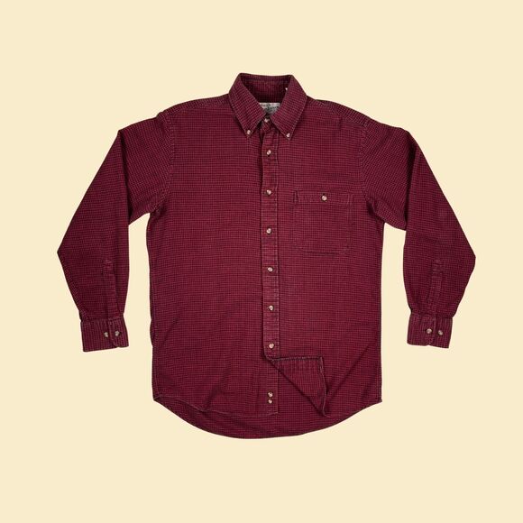 Sears Roebuck | Shirts | 98s M Mens Flannel Redblack Shirt By Sears ...